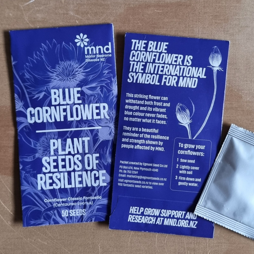 Seeds of Resilience - Blue Cornflower Seeds – Motor Neurone Disease NZ Shop